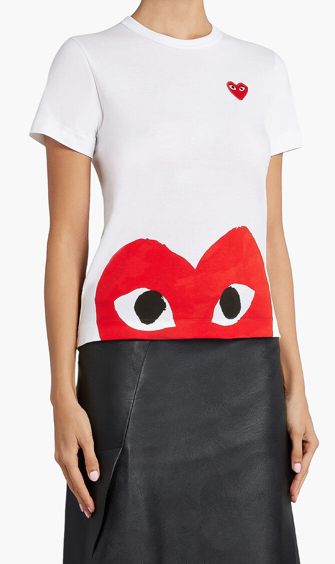 Buy COMME DES GARCONS Half Heart Logo Print T-shirt for N/A 0.0 | The ...